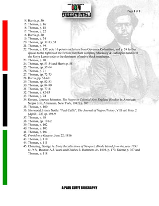 A Paul Cuffe Biography | PDF