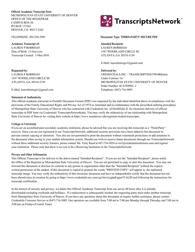 Metro transcript | PDF