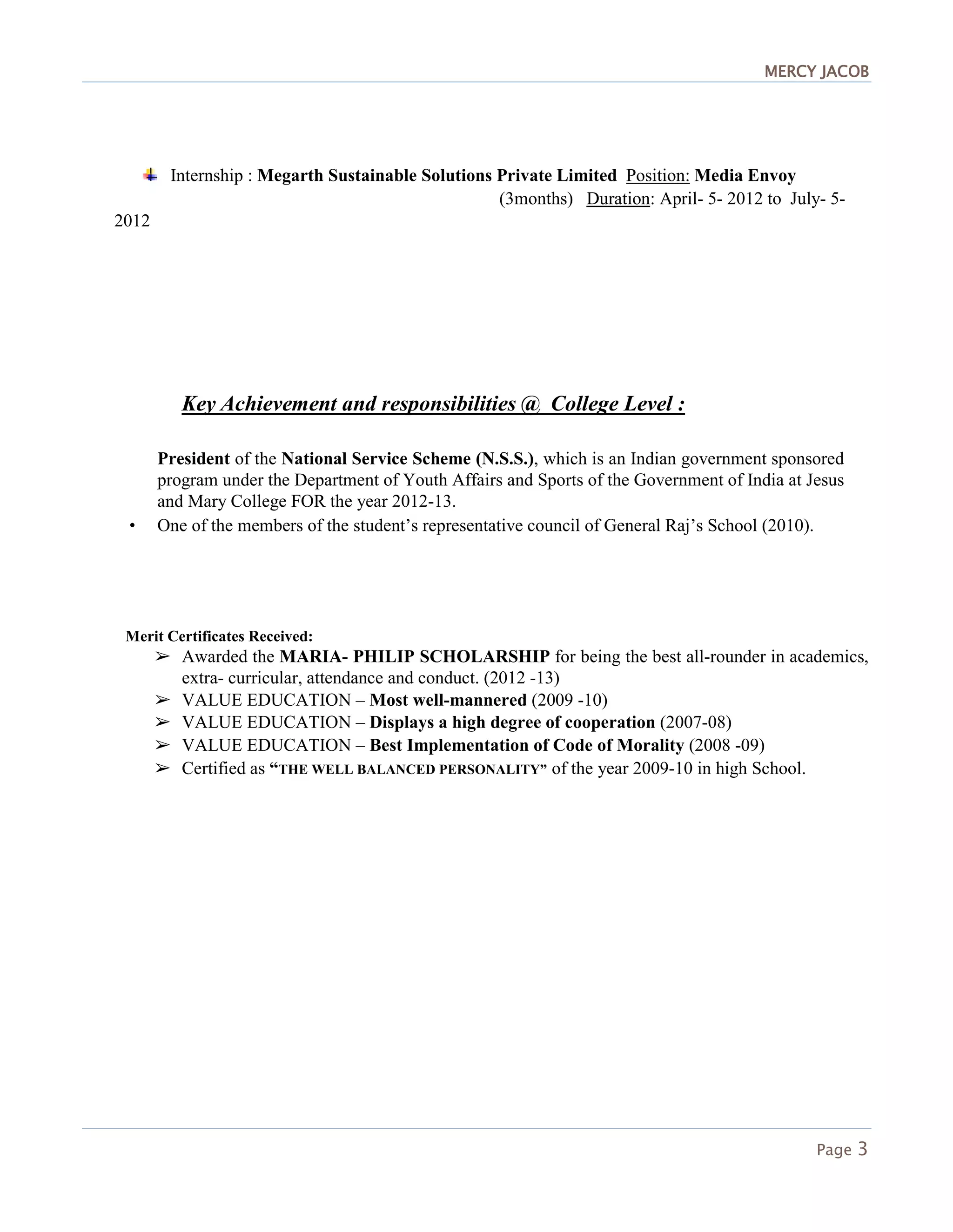 MERCY_JACOB_Resume Oct16' filHR# | PDF