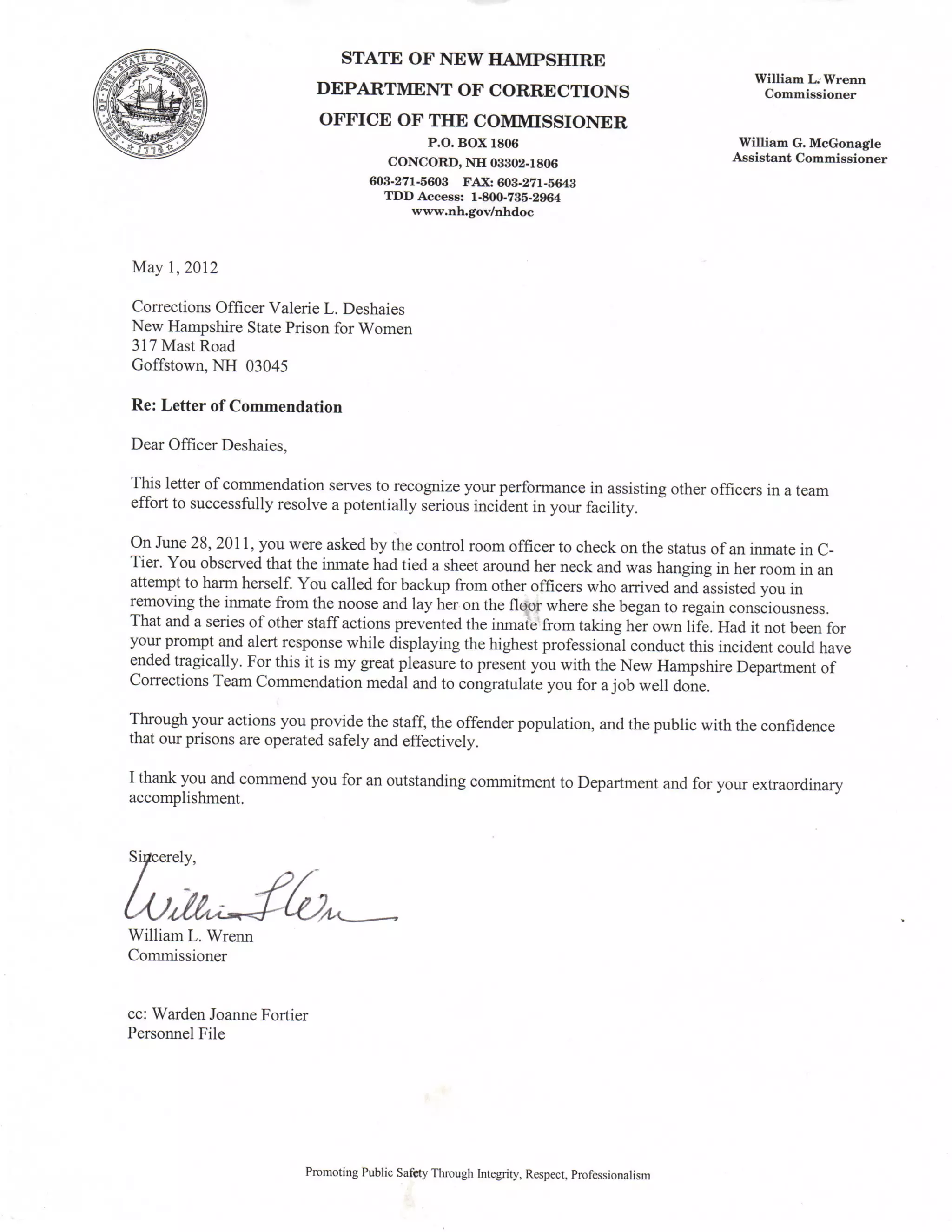 Letter of Commendation | PDF