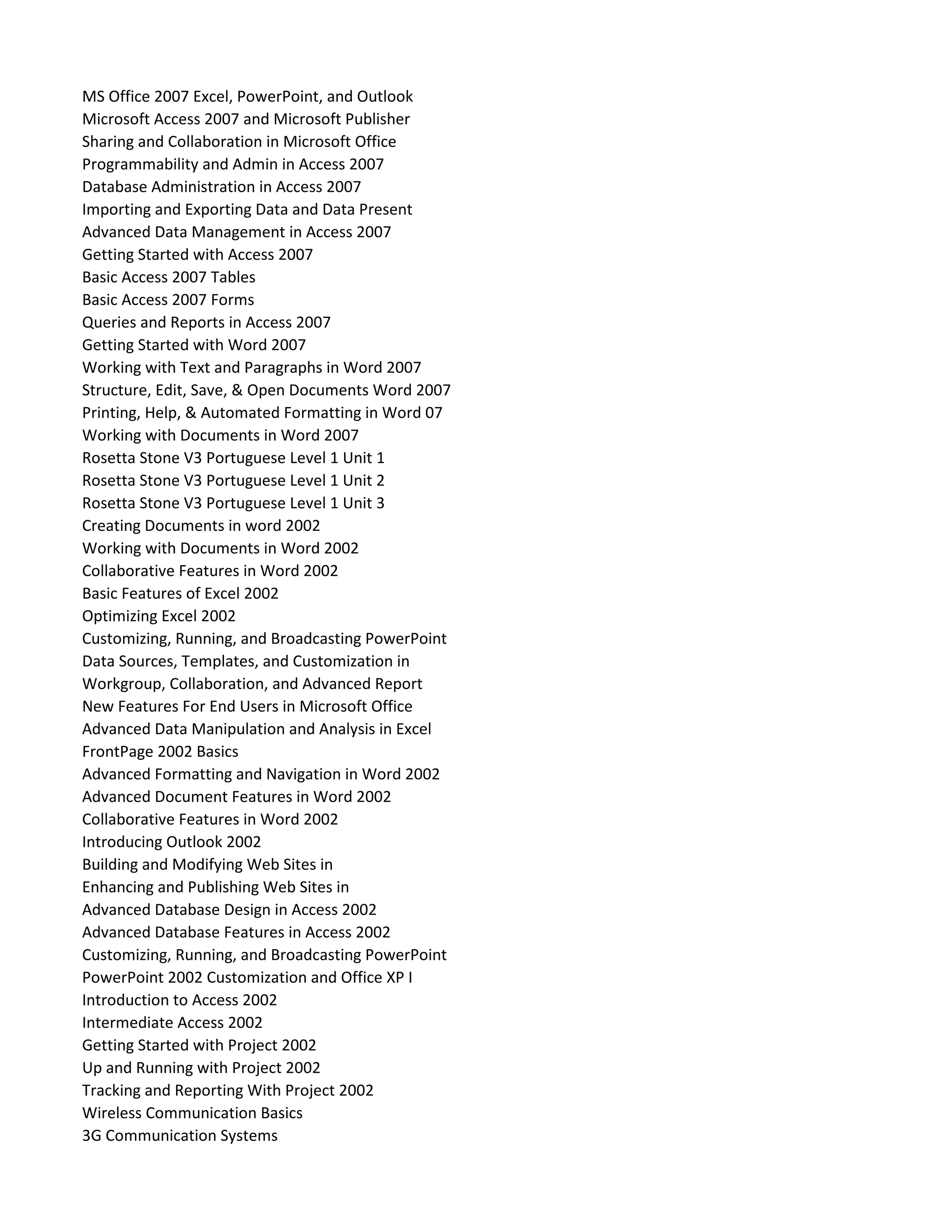 SkillPort Courses | PDF