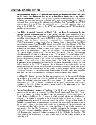 Resume Judson Kenoyer 081915 - Independent Contractor | DOCX | Medical ...