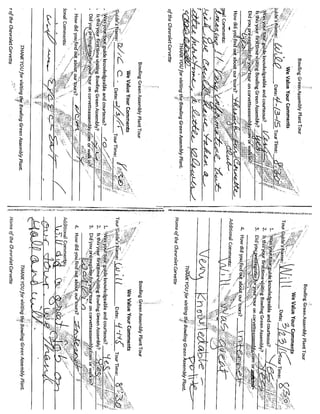 Tour Comment Cards Sample | PDF