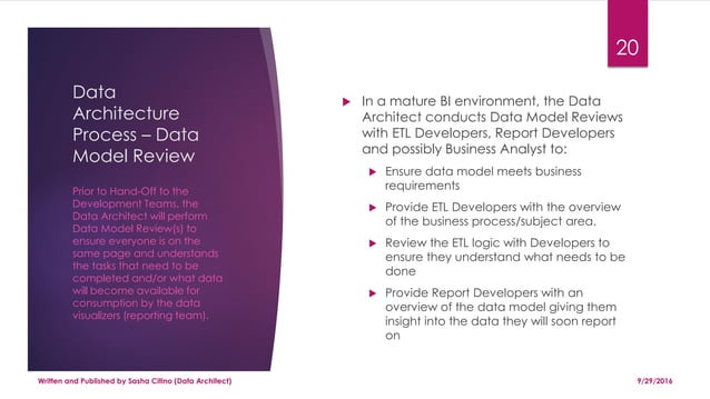 Data Architecture Process in a BI environment | PDF
