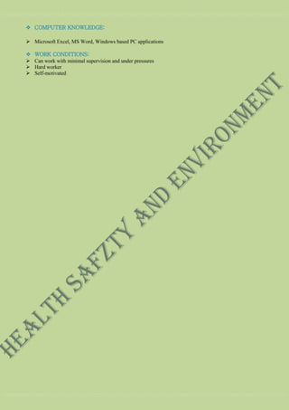 MANSOURI YAGOUB's CV Engineer HSE | PDF