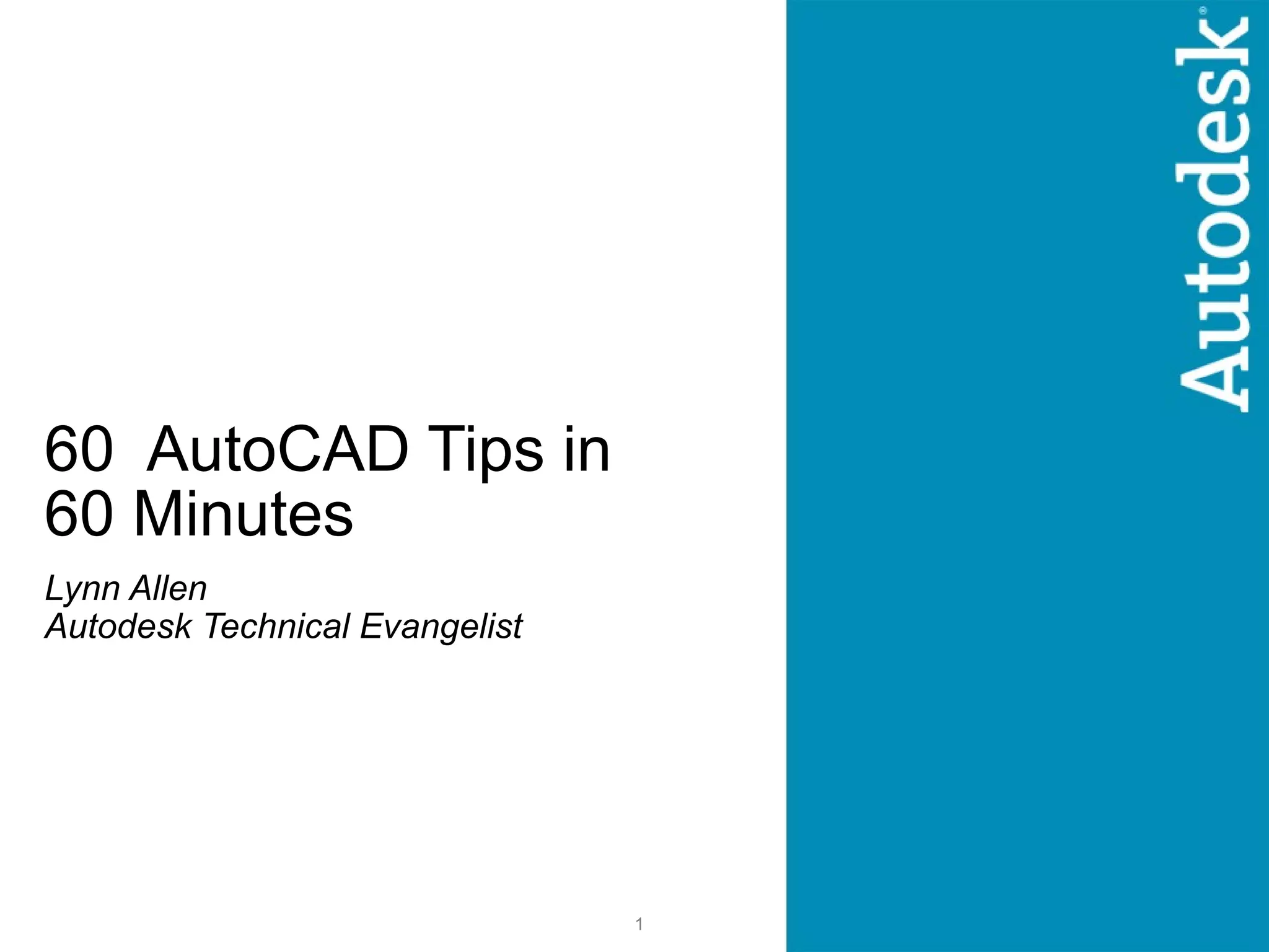 60 auto cad_tips_in_60_minutes_final | PPT | Desktop Publishing ...