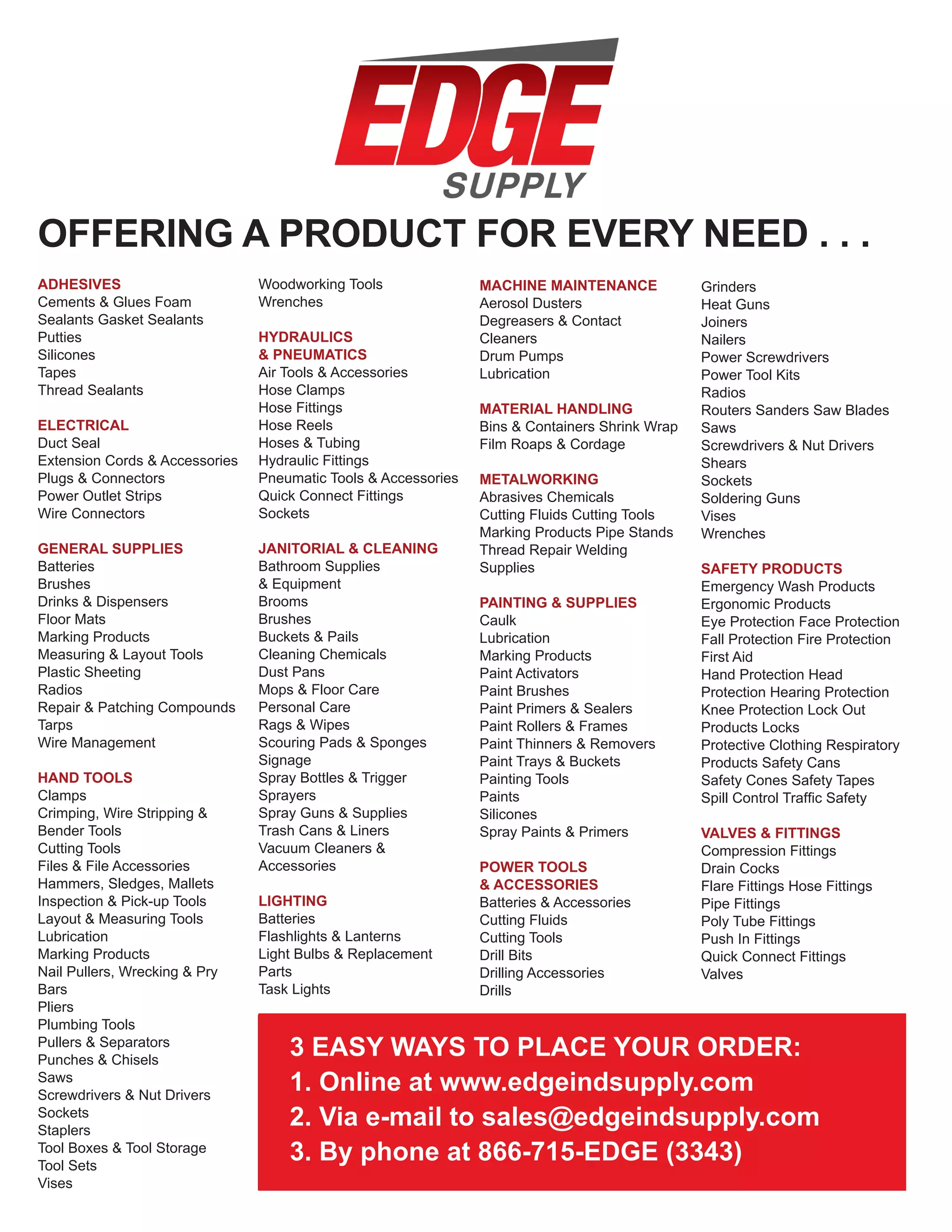 Edge Supply Industrial Line Card | PDF
