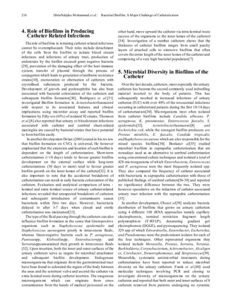 Bacterial Biofilm: A Major Challenge of Catheterization | PDF