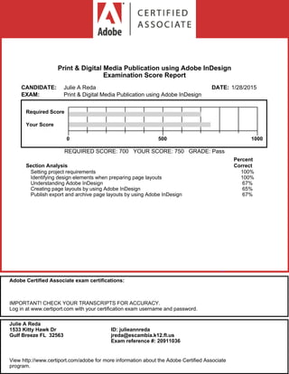 InDesign Certification | PDF