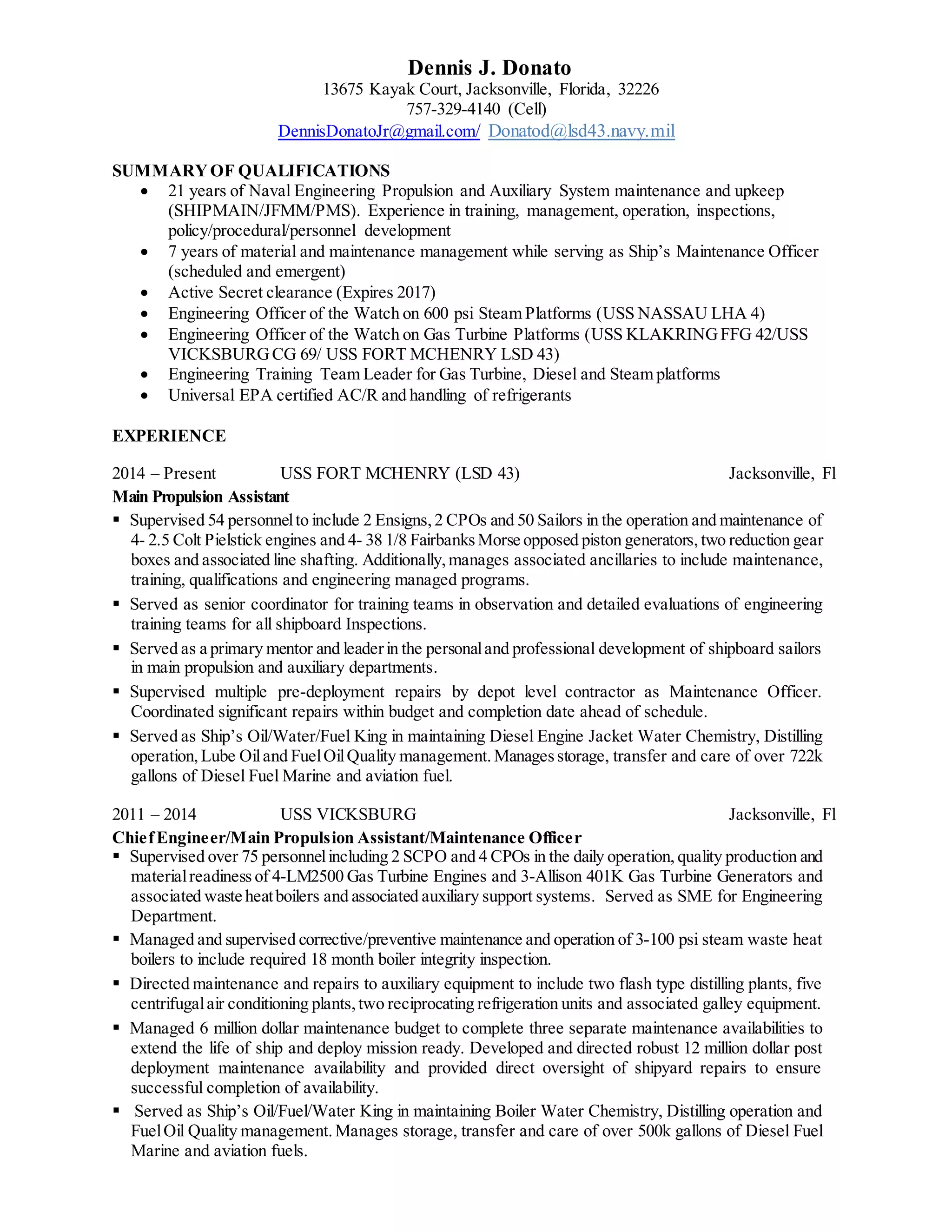 Donato Current Resume[1] | DOCX