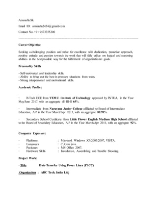 Amanulla Resume | PDF