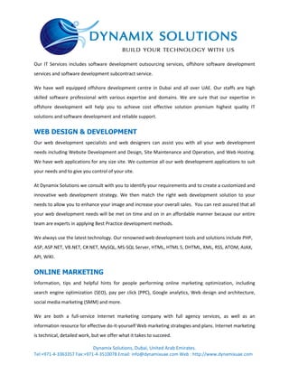 Dynamix Solutions Profile | PDF