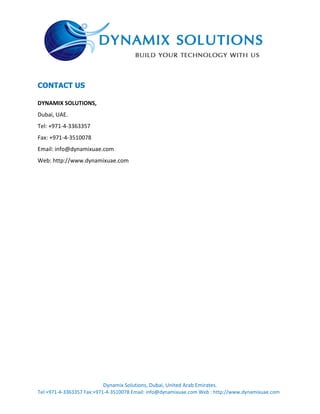 Dynamix Solutions Profile | PDF