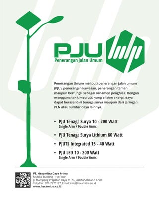 Katalog Penerangan Jalan Umum | PJU | PJUTS | PDF