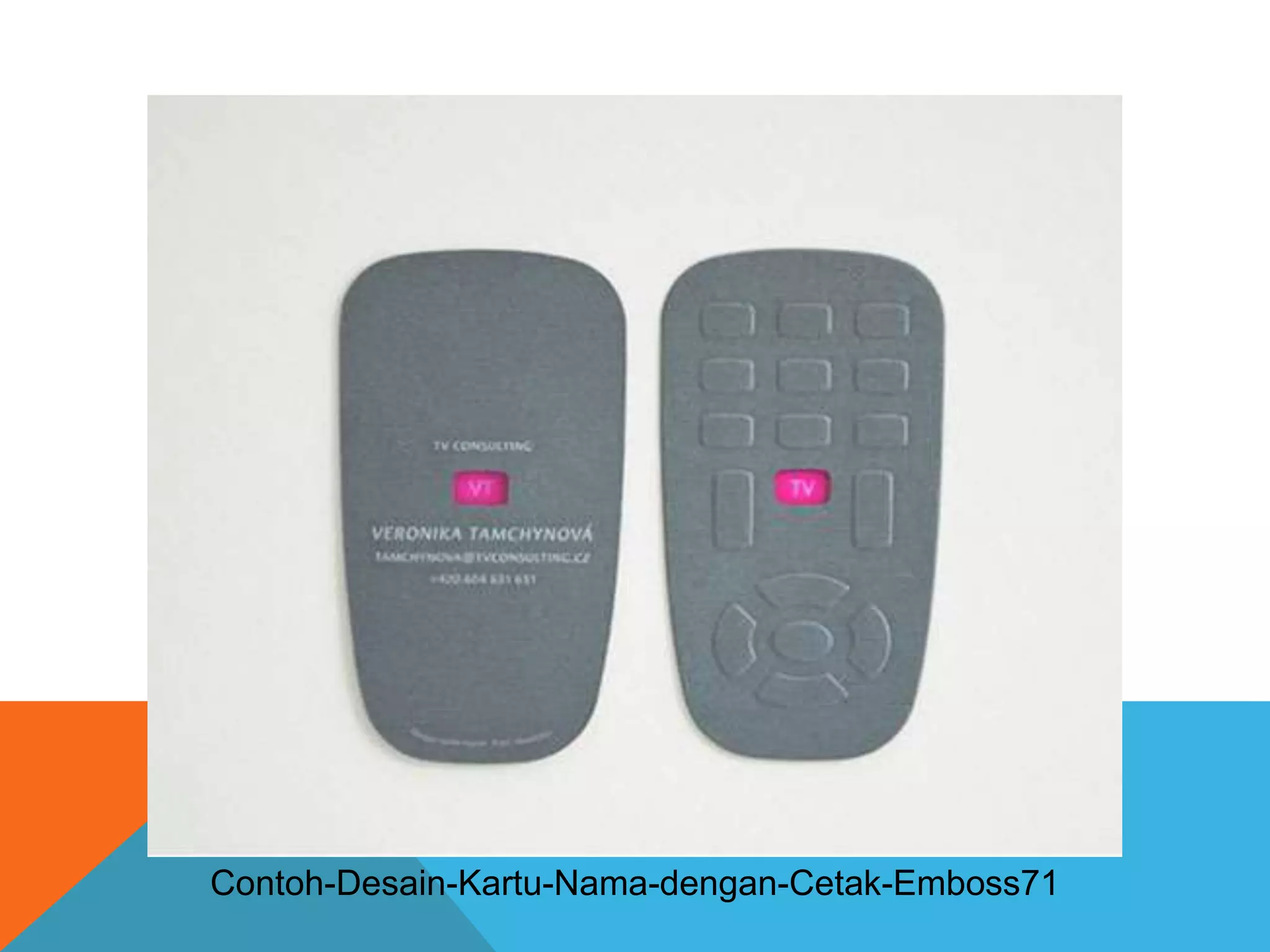 60 contoh desain kartu nama dengan cetak emboss | PPTX