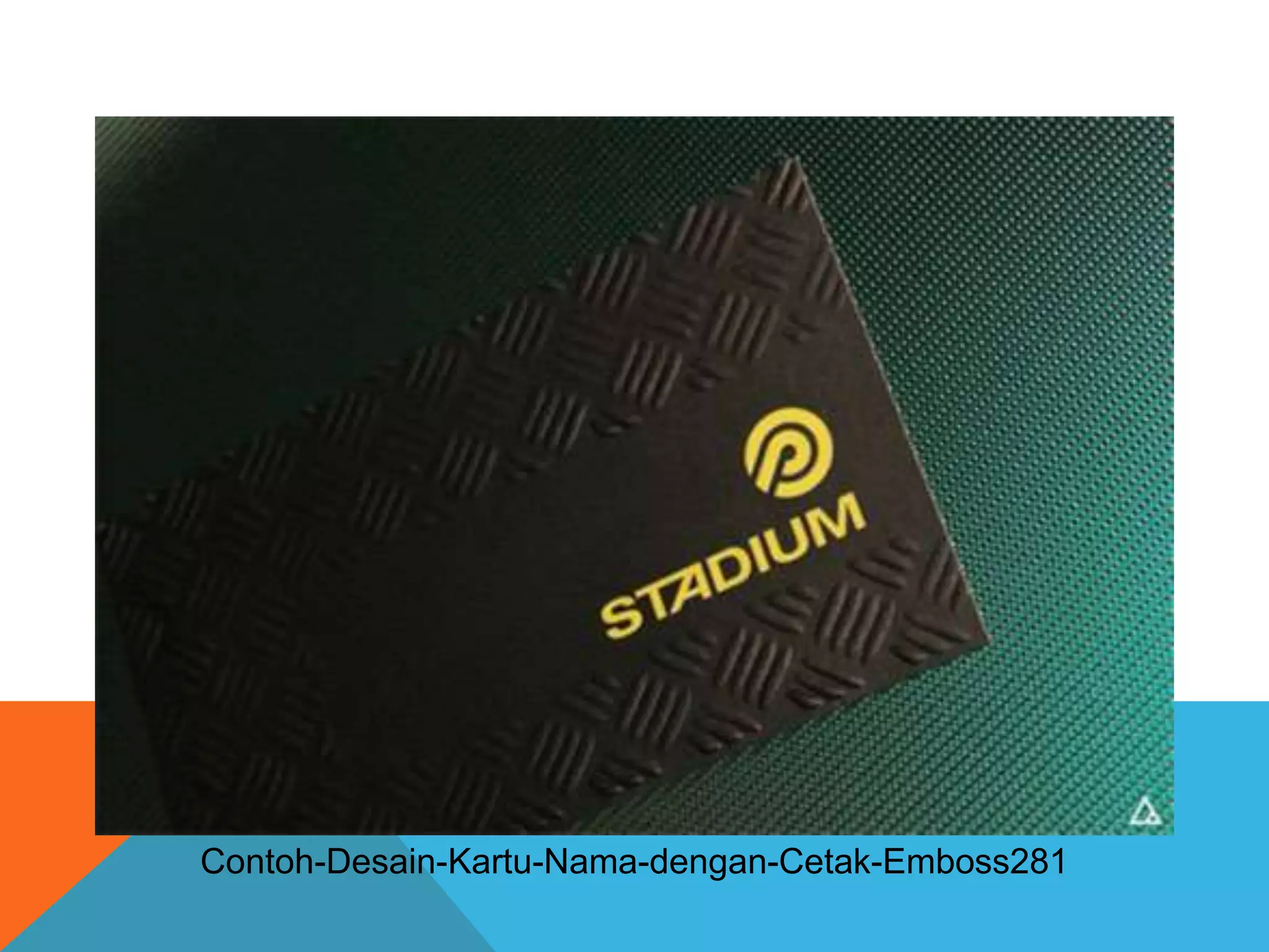 60 contoh desain kartu nama dengan cetak emboss | PPTX