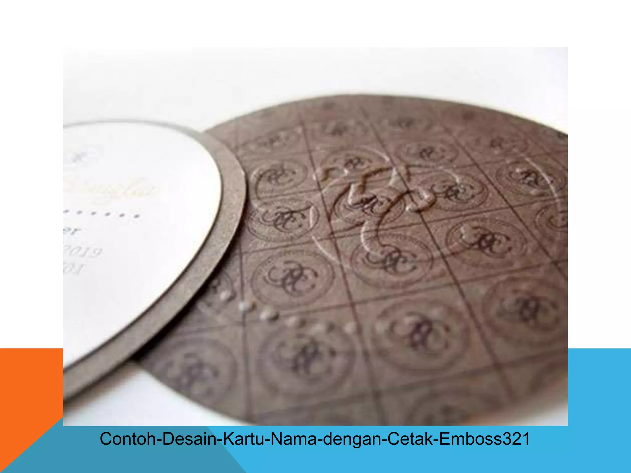 60 contoh desain kartu nama dengan cetak emboss | PPT