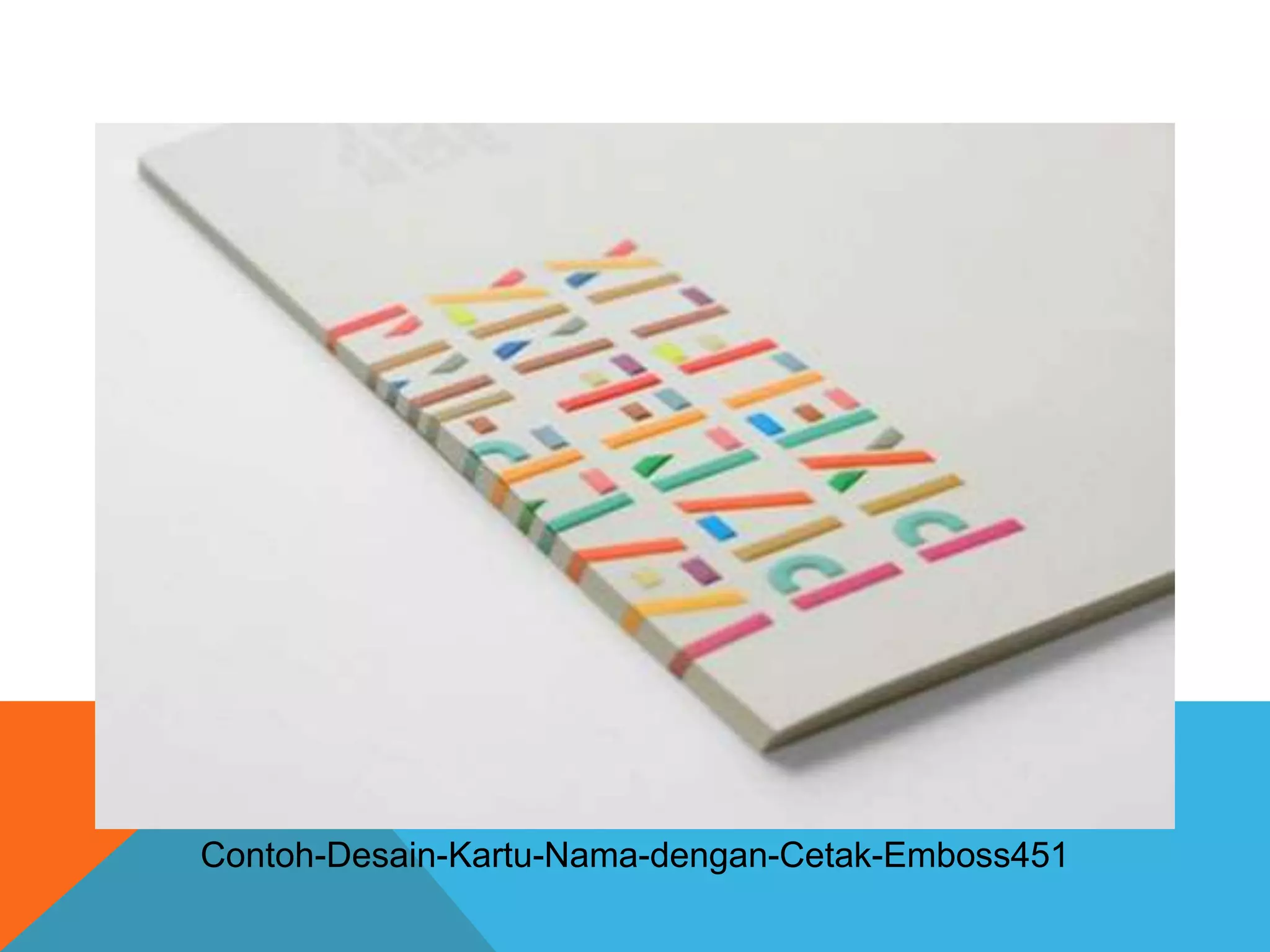 60 contoh desain kartu nama dengan cetak emboss | PPTX