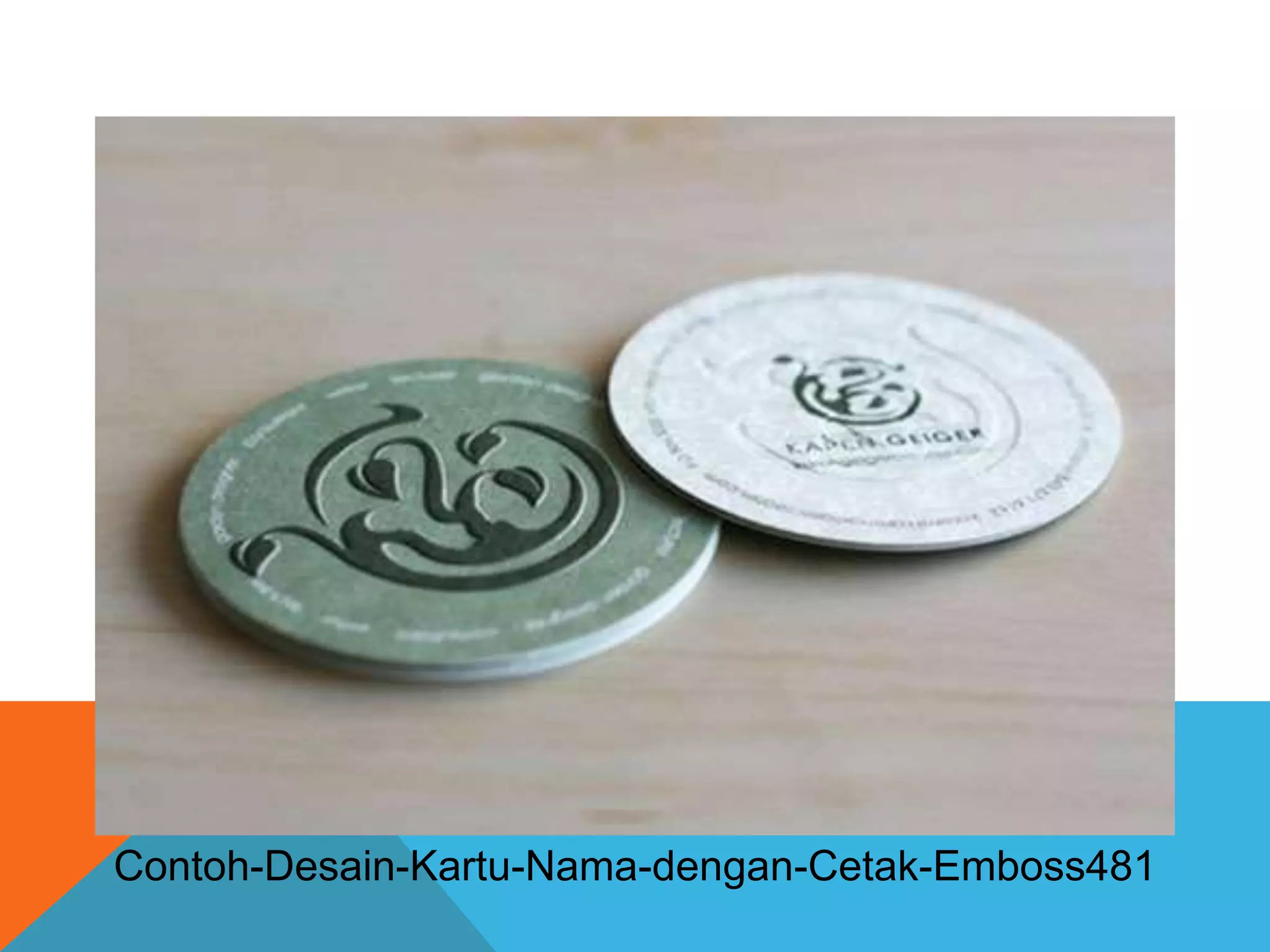 60 contoh desain kartu nama dengan cetak emboss | PPTX