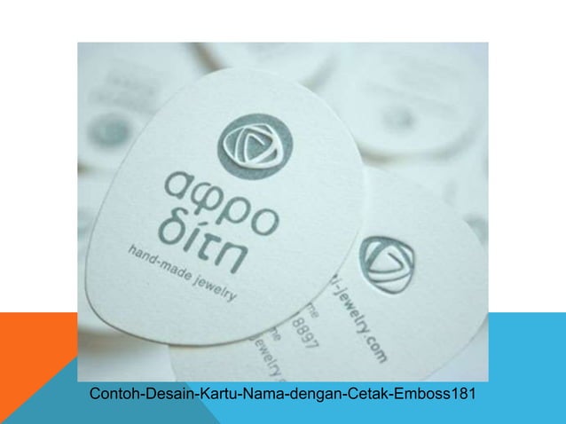 60 contoh desain kartu nama dengan cetak emboss | PPT