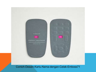 60 contoh desain kartu nama dengan cetak emboss | PPTX