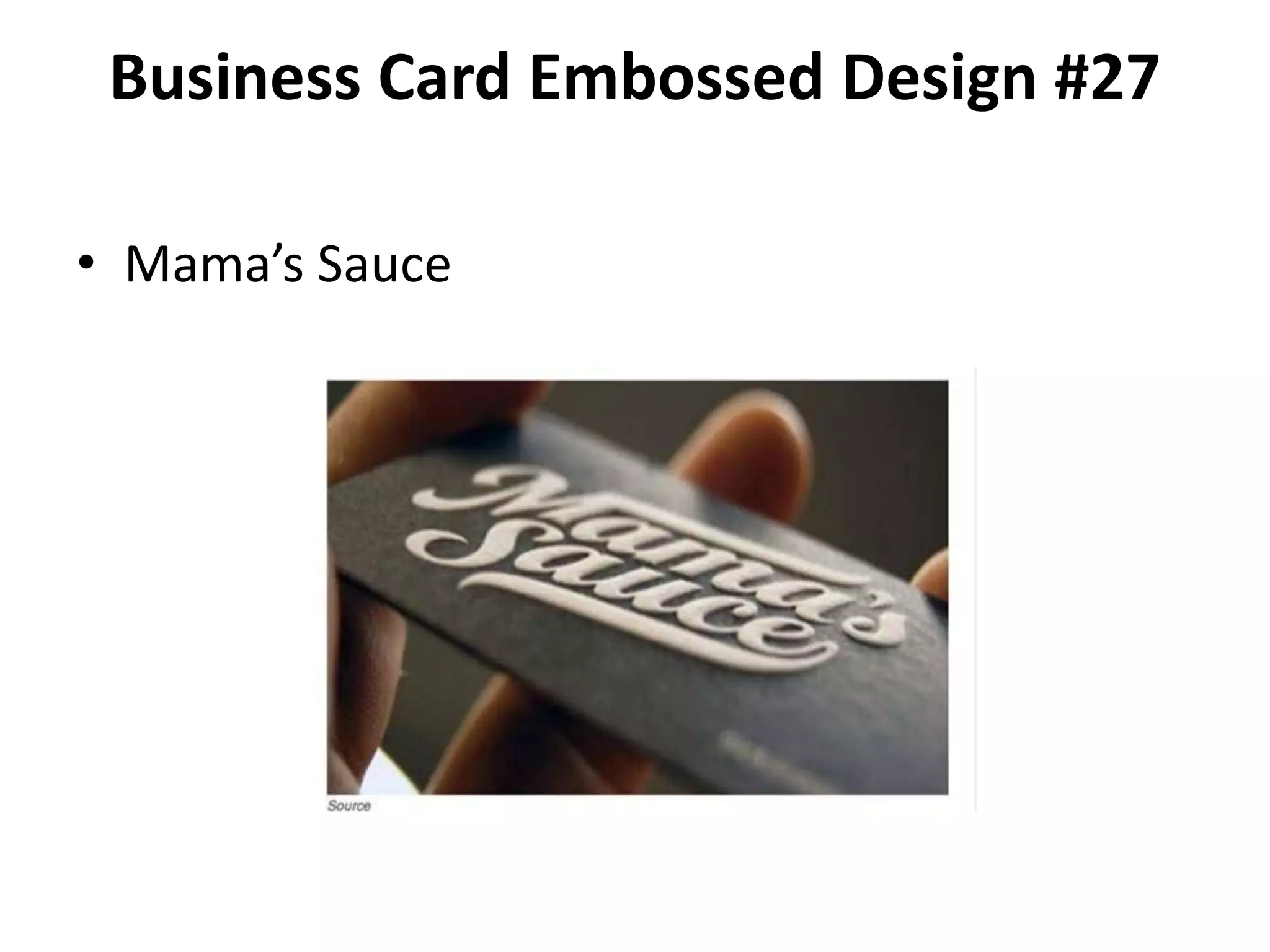 60 contoh desain kartu nama dengan cetak emboss | PPTX | Arts and ...