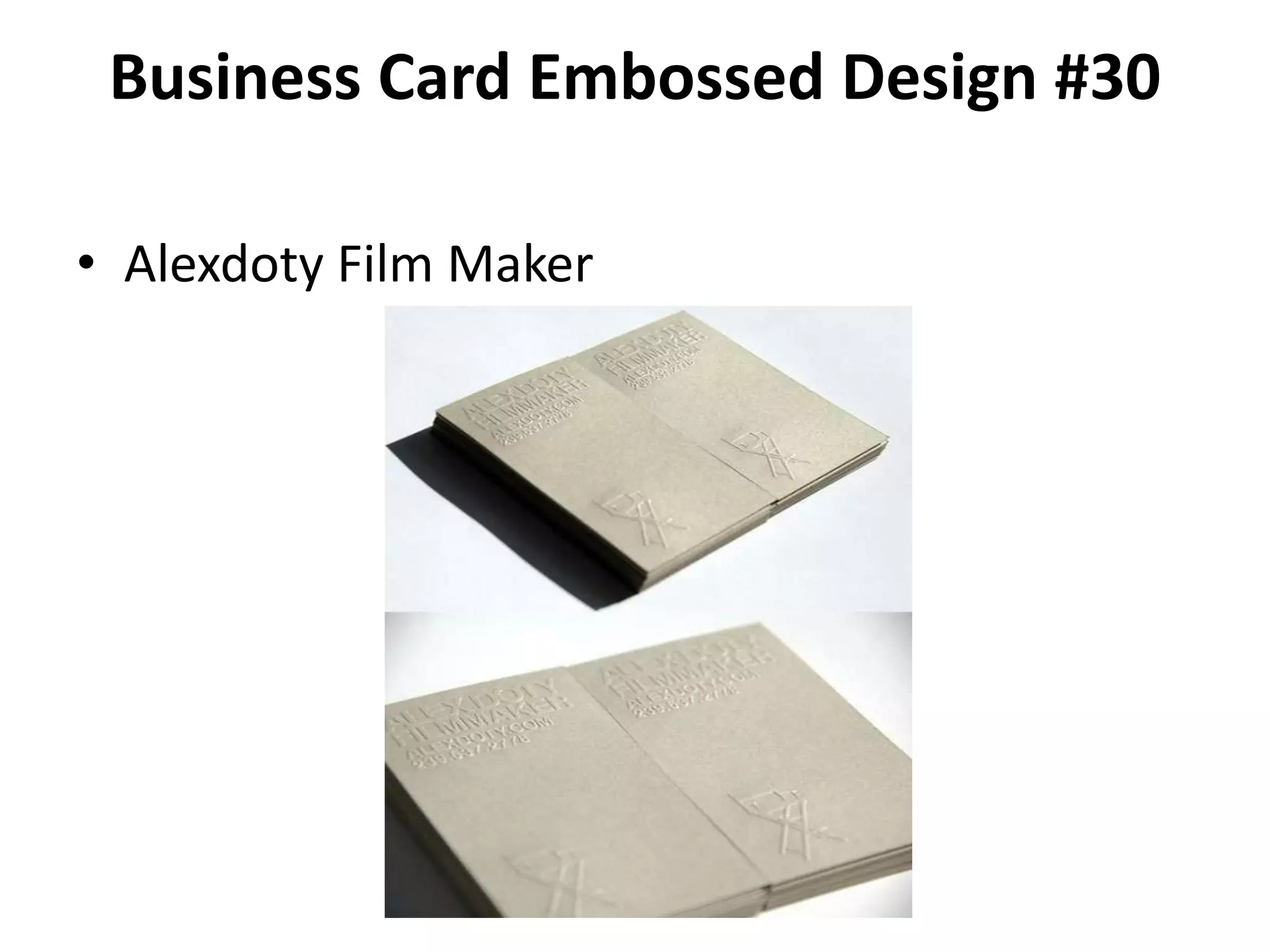 60 contoh desain kartu nama dengan cetak emboss | PPTX | Arts and ...