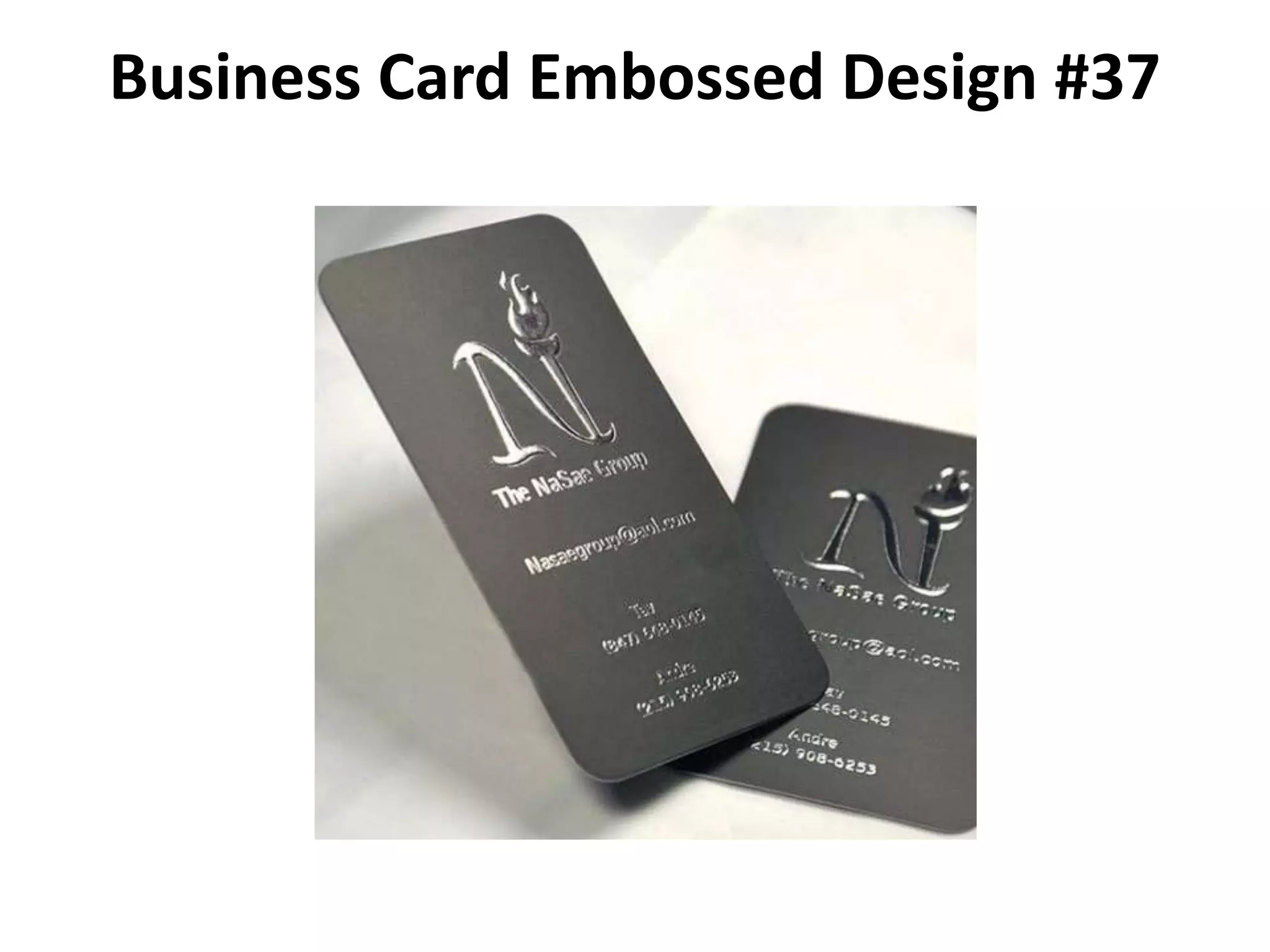 60 contoh desain kartu nama dengan cetak emboss | PPTX | Arts and ...