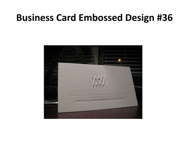 60 contoh desain kartu nama dengan cetak emboss | PPTX | Arts and ...