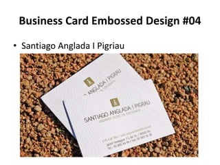 60 contoh desain kartu nama dengan cetak emboss | PPTX