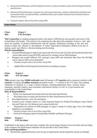 CHETHAN RESUME_MSBI DEVELOPER | DOC | Databases | Computer Software and ...