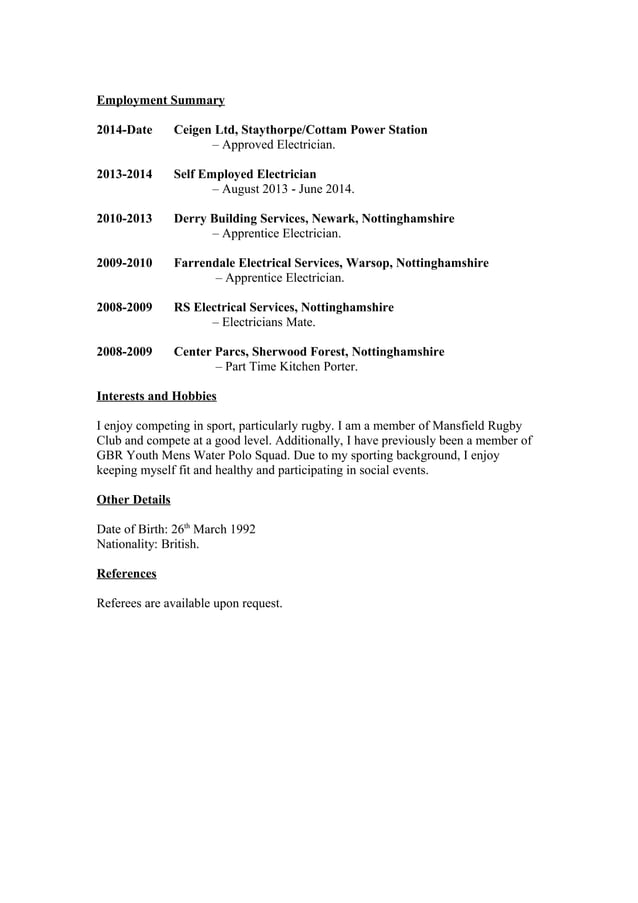 Curriculum Vitae josh | PDF