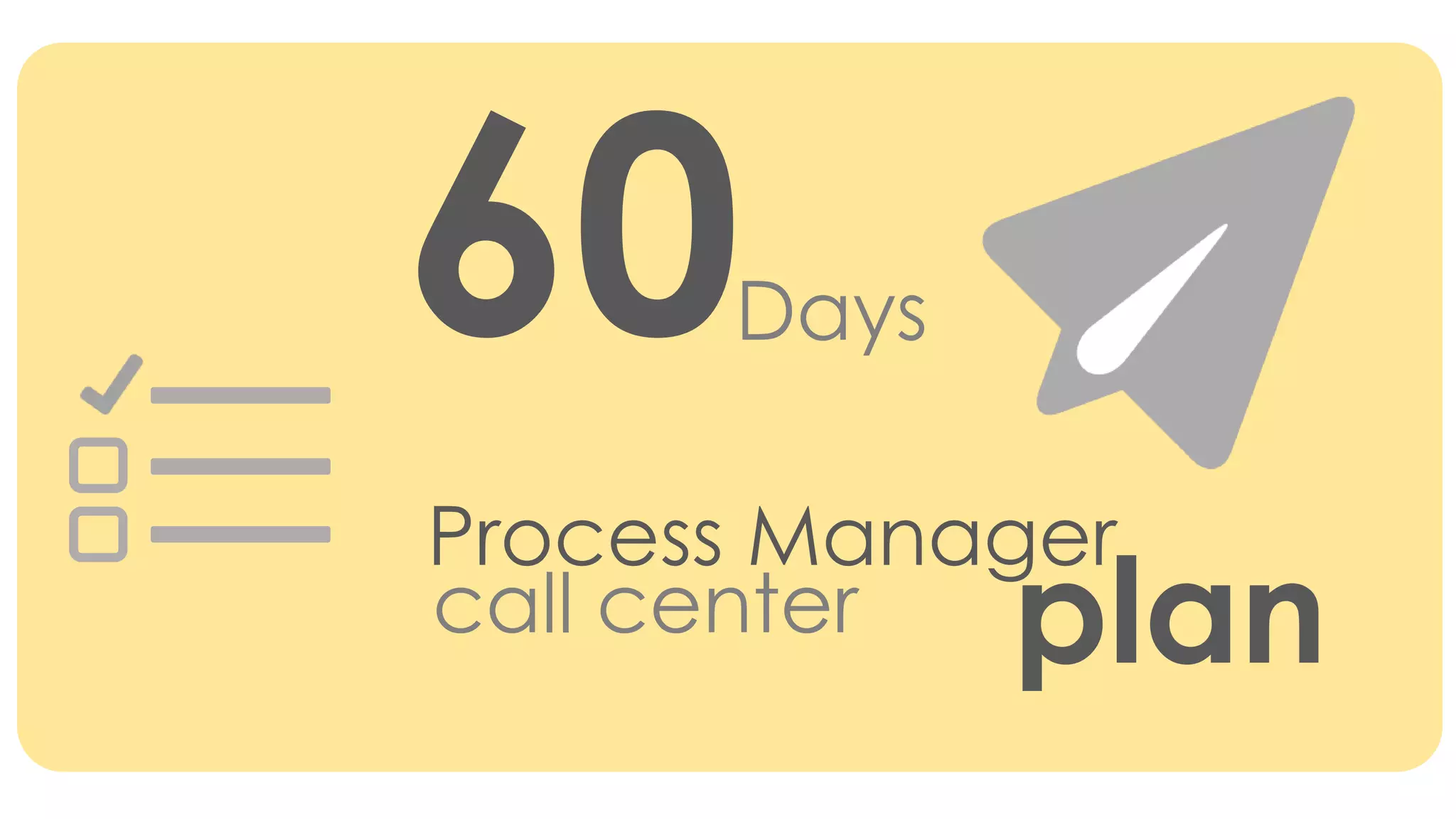60 days call center manager plan | PPTX
