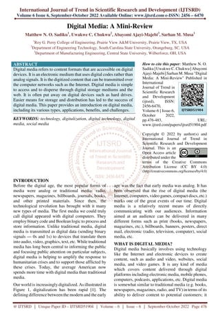 Digital Media A Mini Review | PDF
