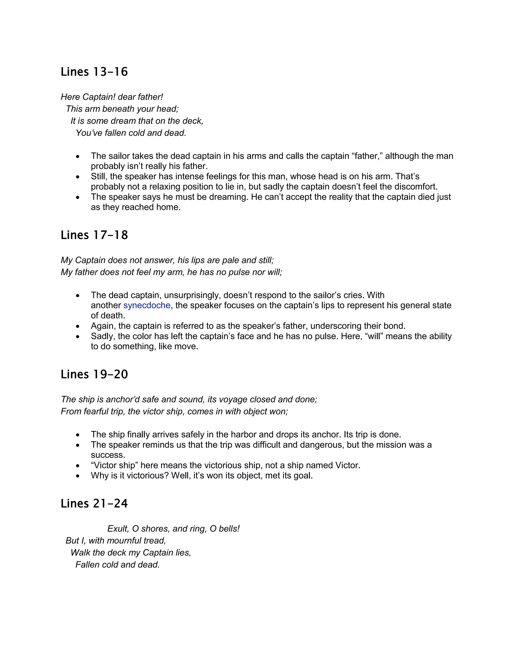 O Captain! My Captain! | DOCX