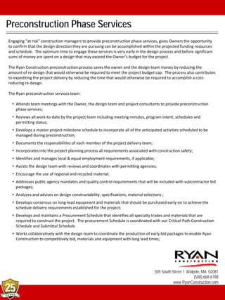 Precon Phase Services | PDF