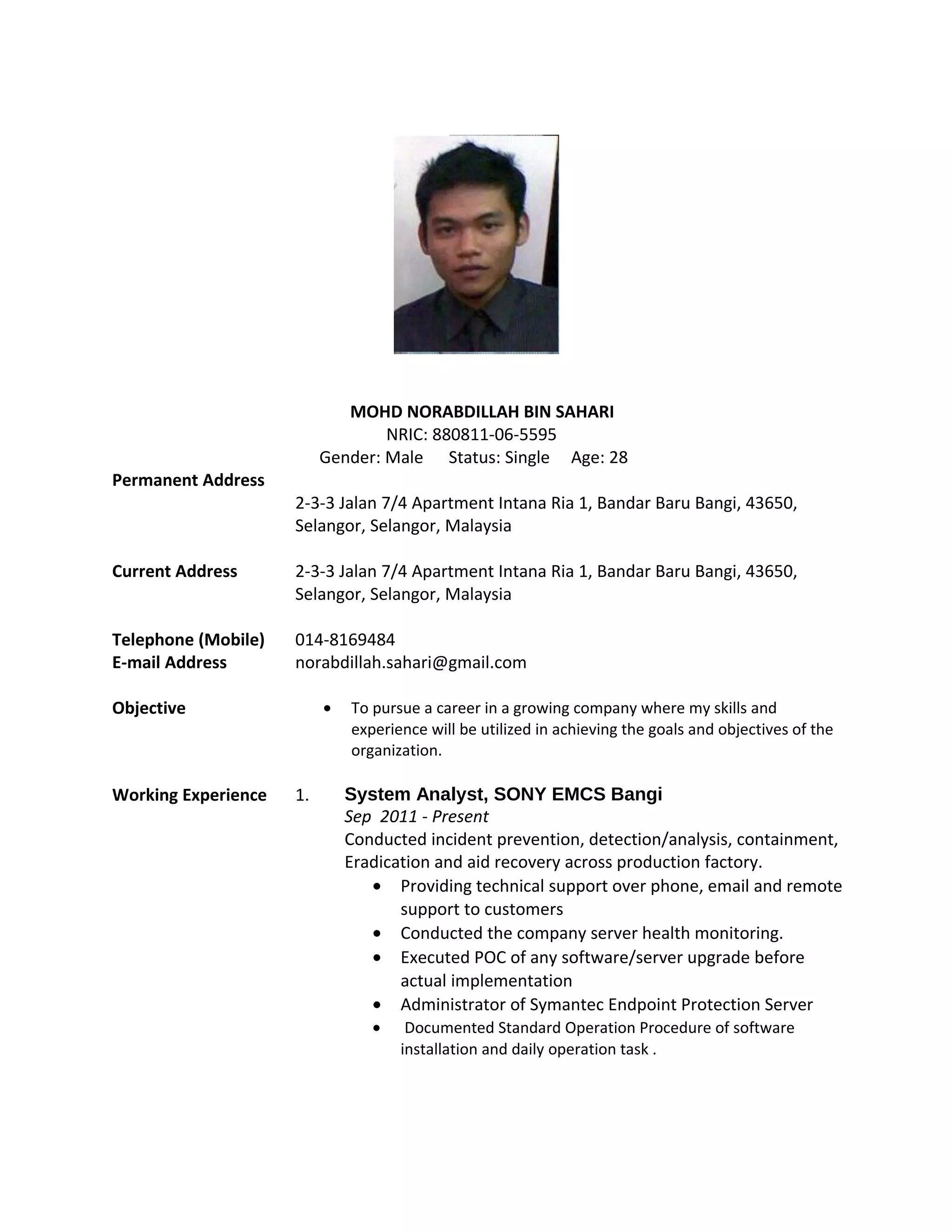 Resume 021947 | DOC | IT and Internet Support | Internet