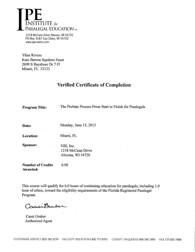 Certificate - Probate Proces from Start to Finish | PDF