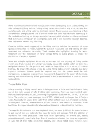 Deteriorating Economic Situation and Its Effect on Safe and Adequate Water Supply in Juba ...