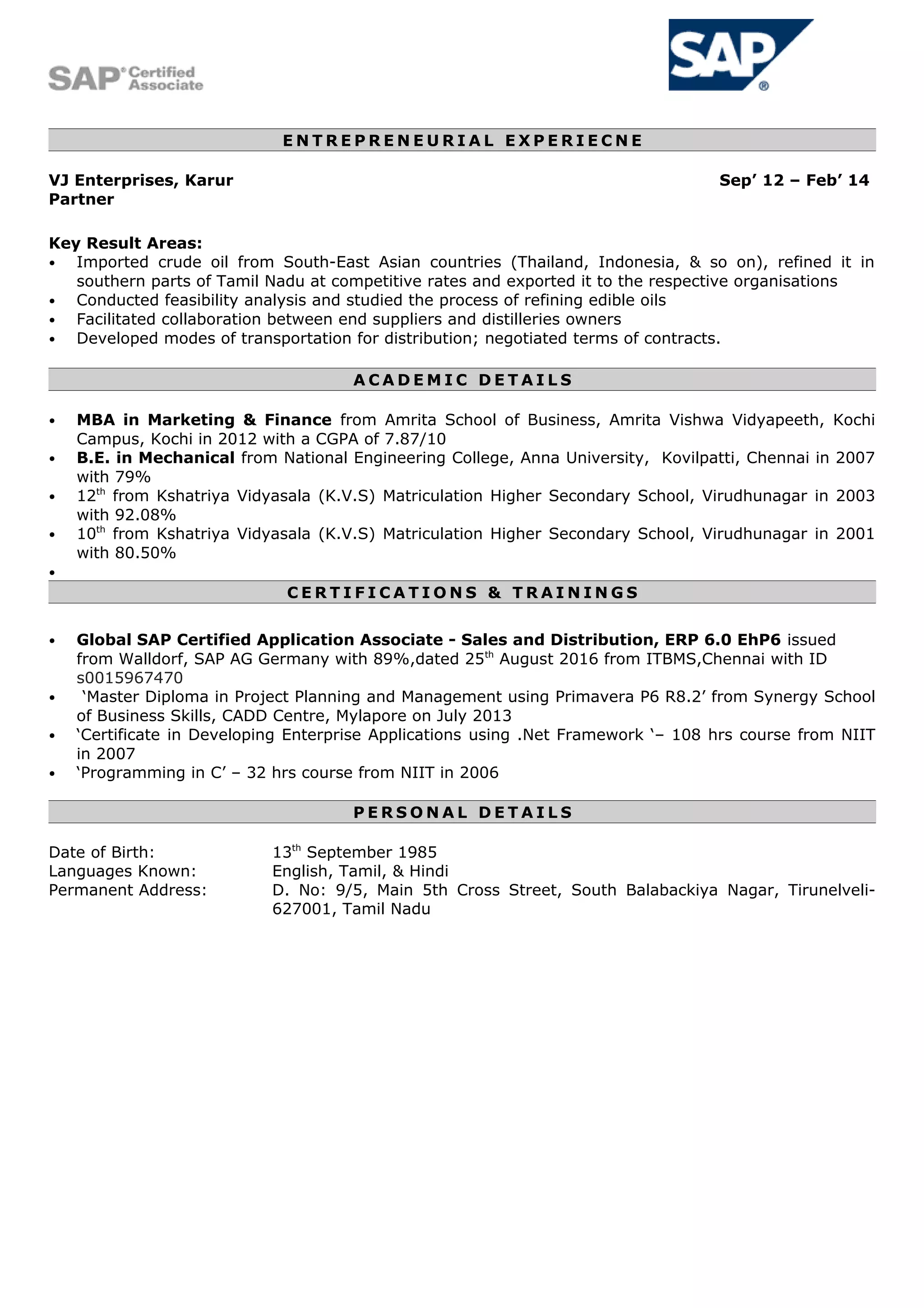 Vijay_Resume_SAP | DOC