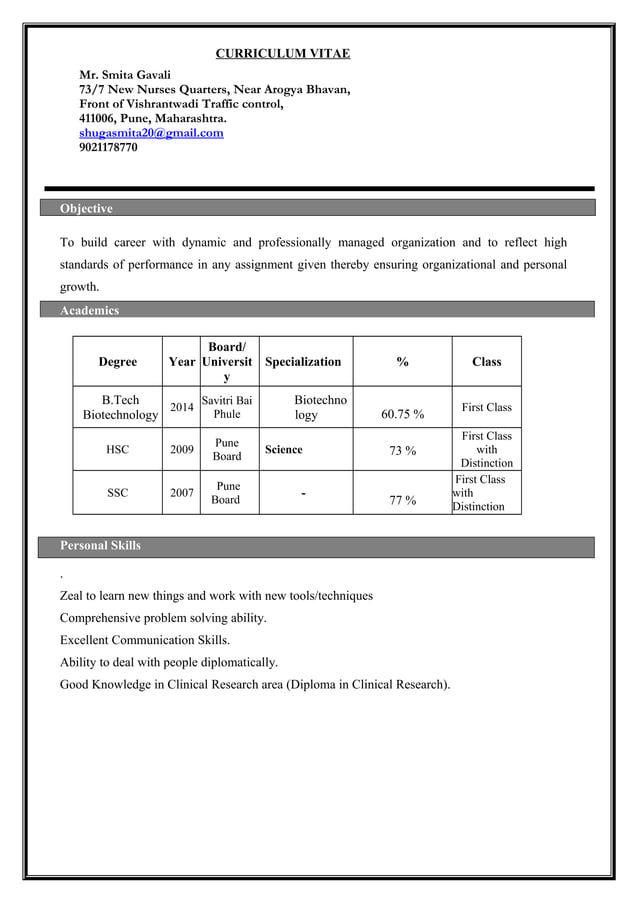 Smita Gavali_Resume New | PDF
