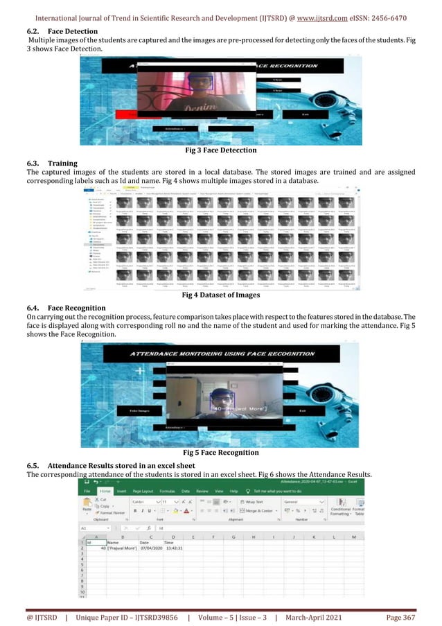 Face Recognition Based Attendance System Using Machine Learning Pdf