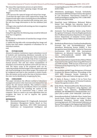 Face Recognition Based Attendance System using Machine Learning | PDF