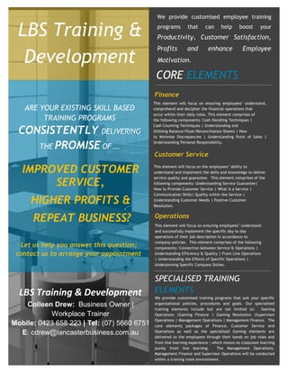 LBS WT Core Elements | PDF