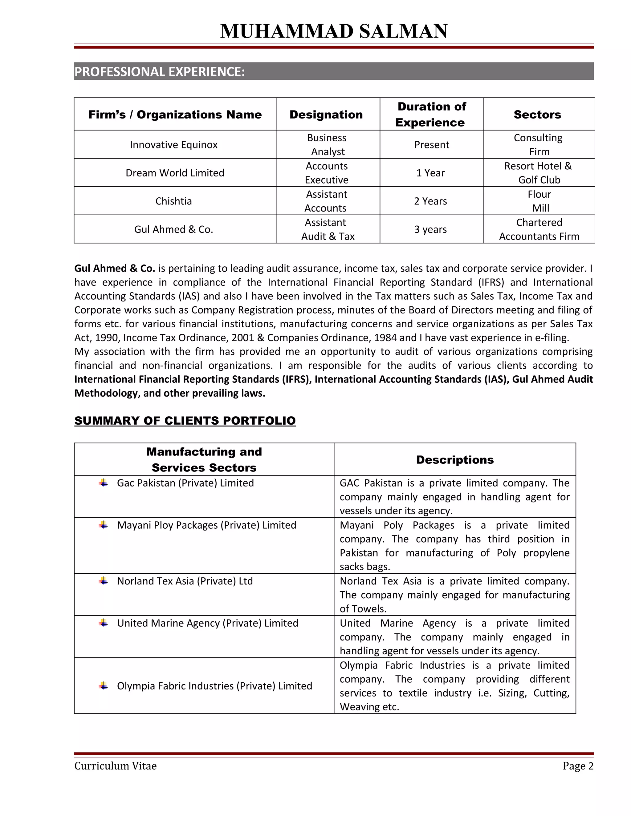 Updated CV of Salman | PDF