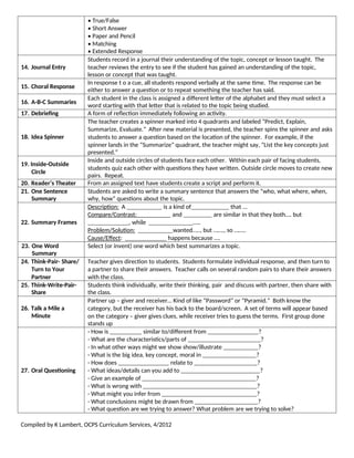 Tools for formative assessment - Educational material | PDF