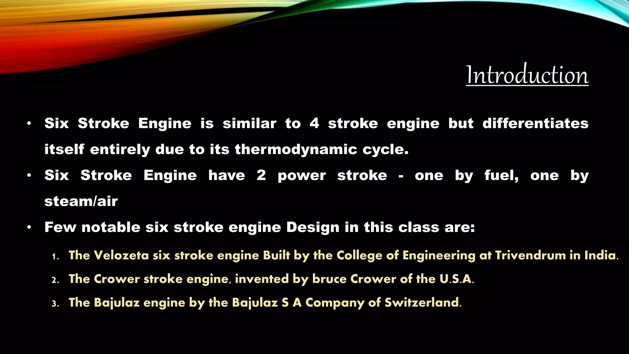 Six Stroke Engine | PPTX