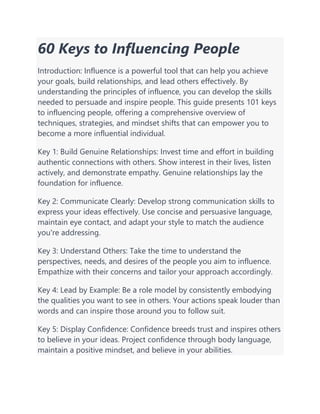 60 Keys to Influencing People.docx