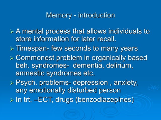 60)NEUROBIOLOGY_OF_MEMORY[1].pptx | Brain and Nervous System Disorders ...
