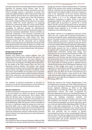 Parental Involvement in Secondary Education Processes and Effectiveness ...